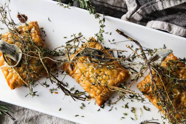 Baked Tempeh Sweet and Savory Holiday Recipe (Vegan Vegetarian)