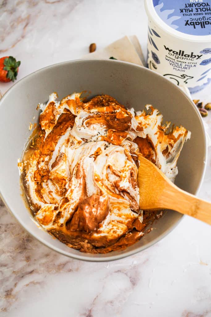 Golden Yogurt Bowl with Honey and Turmeric - Grateful Grazer