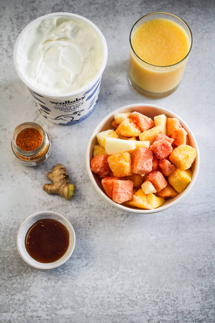 Papaya Smoothie with Pineapple and Mango - Grateful Grazer