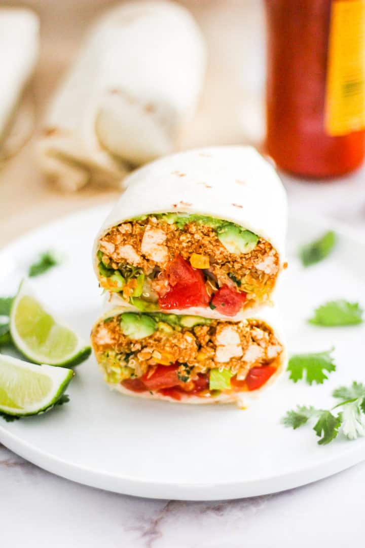 Vegetarian Sofritas Tofu Burrito - Grateful Grazer