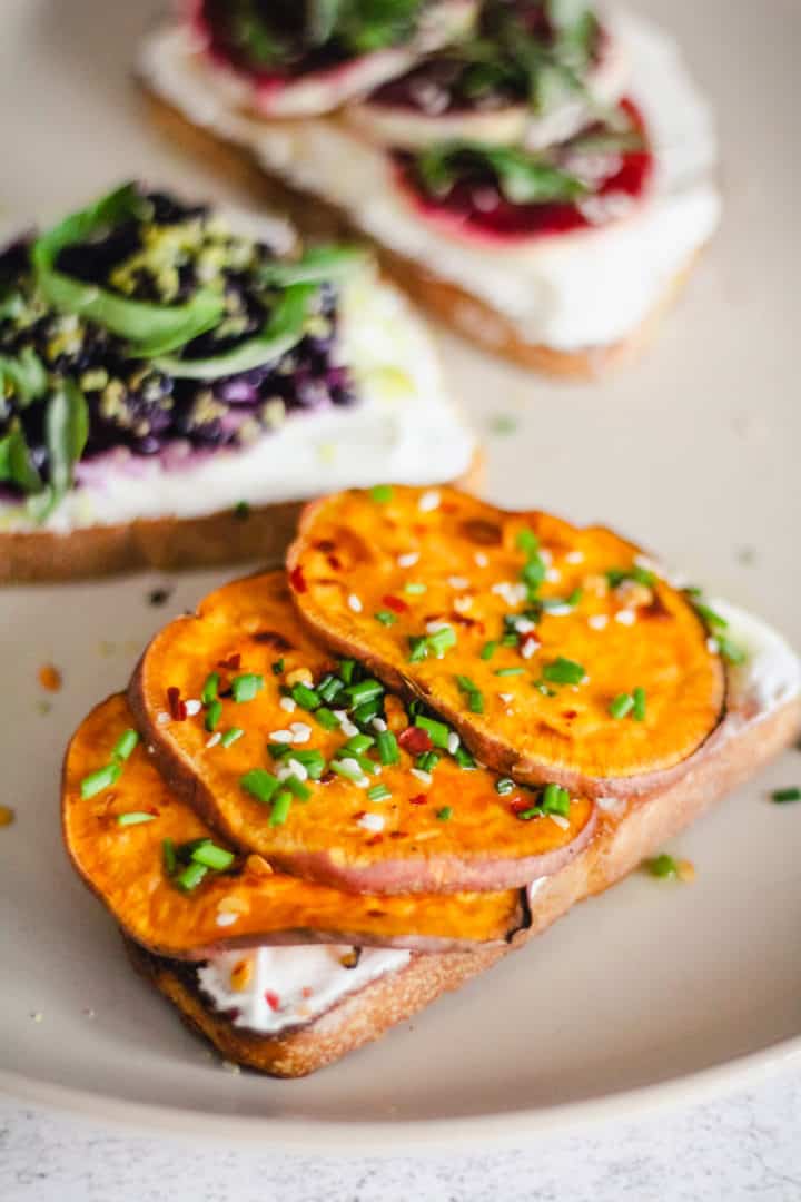 Yogurt Toast with 3 Topping Ideas - Grateful Grazer