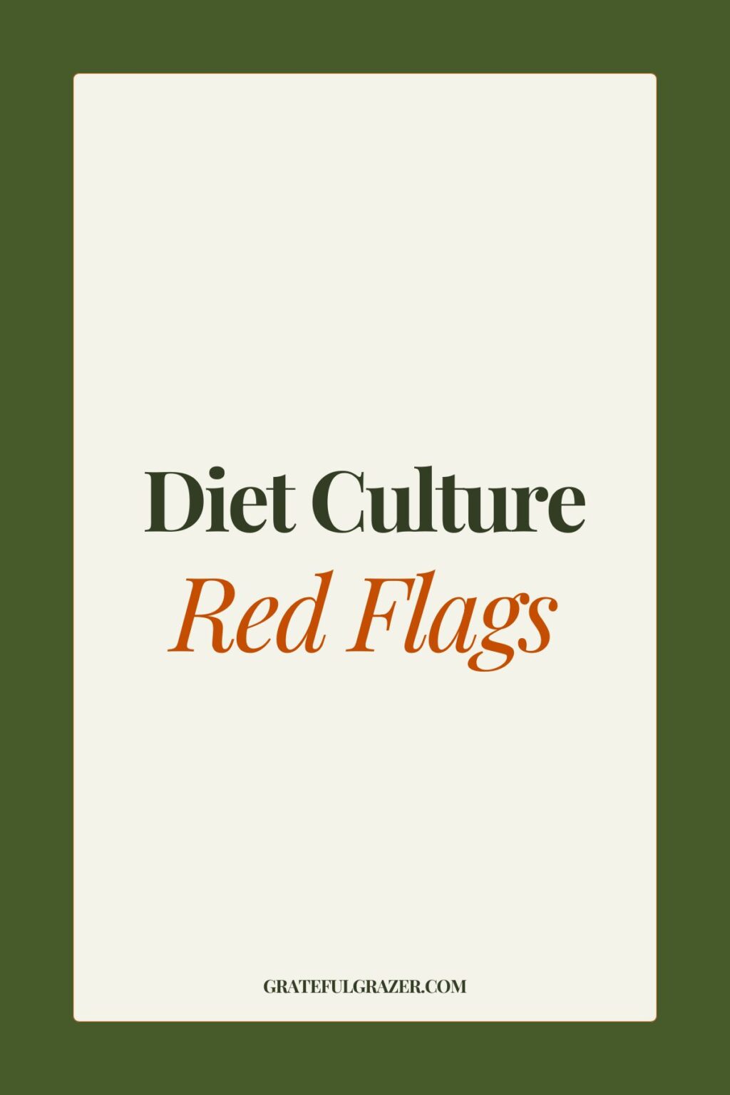 Diet Culture Red Flags: How to Spot Harmful Food Rules